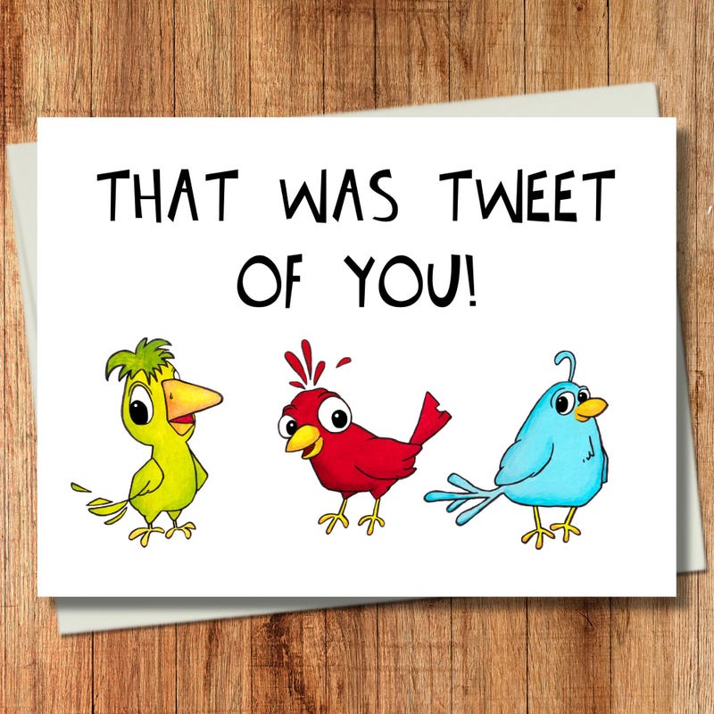 Bird Thank You - Etsy