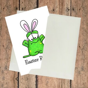 Funny Easter Card Easter Ribbit. Easter Notecard Set - Etsy