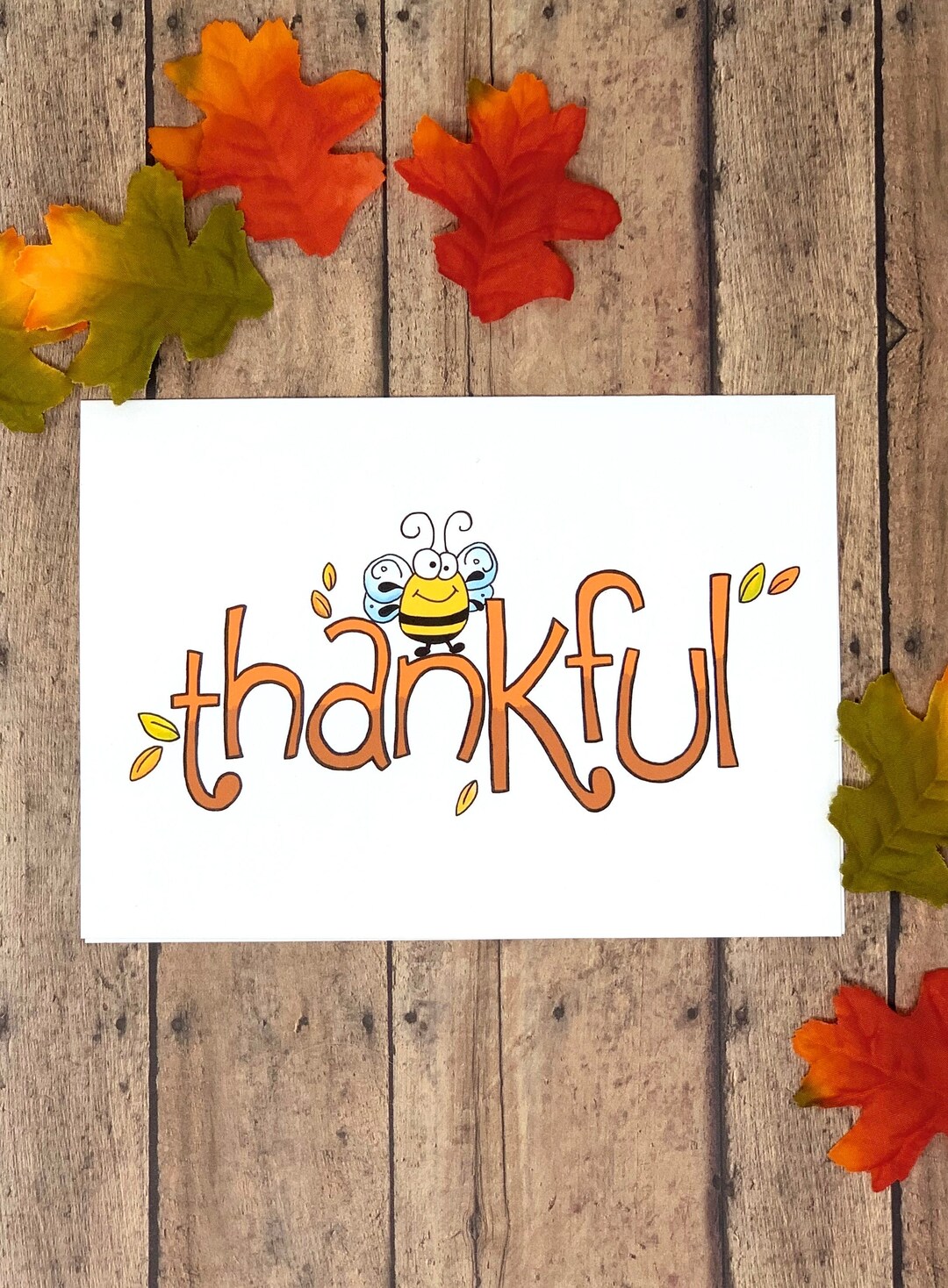 Funny Thanksgiving Card Bee Thankful - Etsy
