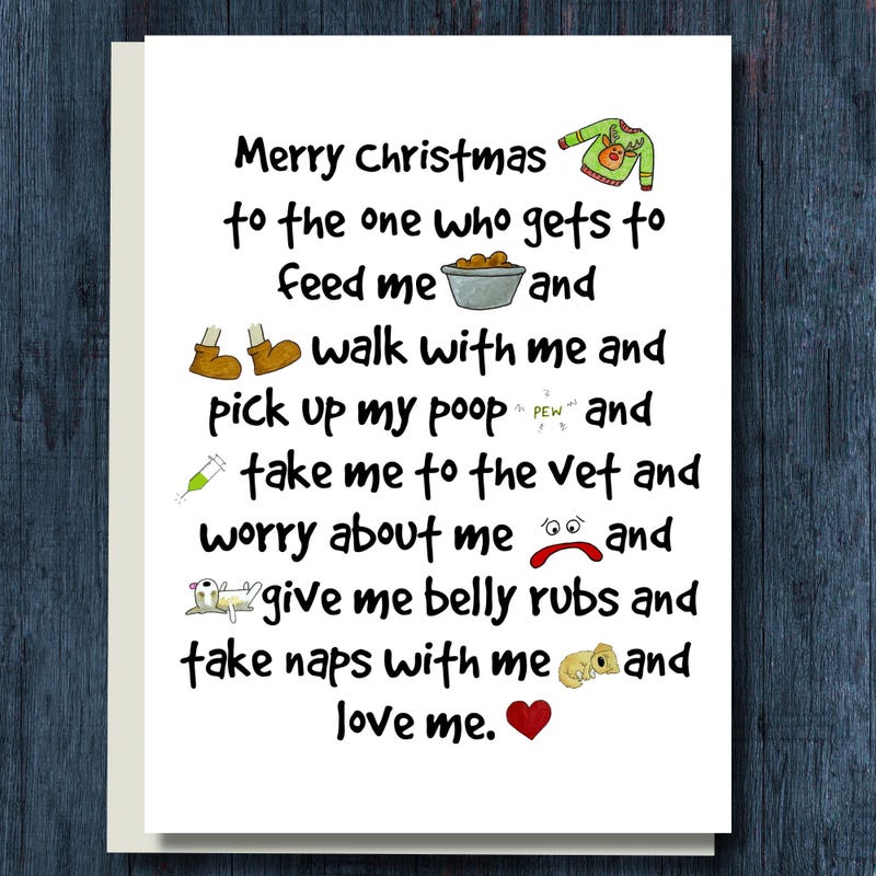 Dog and Cat Xmas Card - Etsy