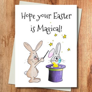 Hope Your Easter is Magical! Funny Easter Bunny Card - Etsy