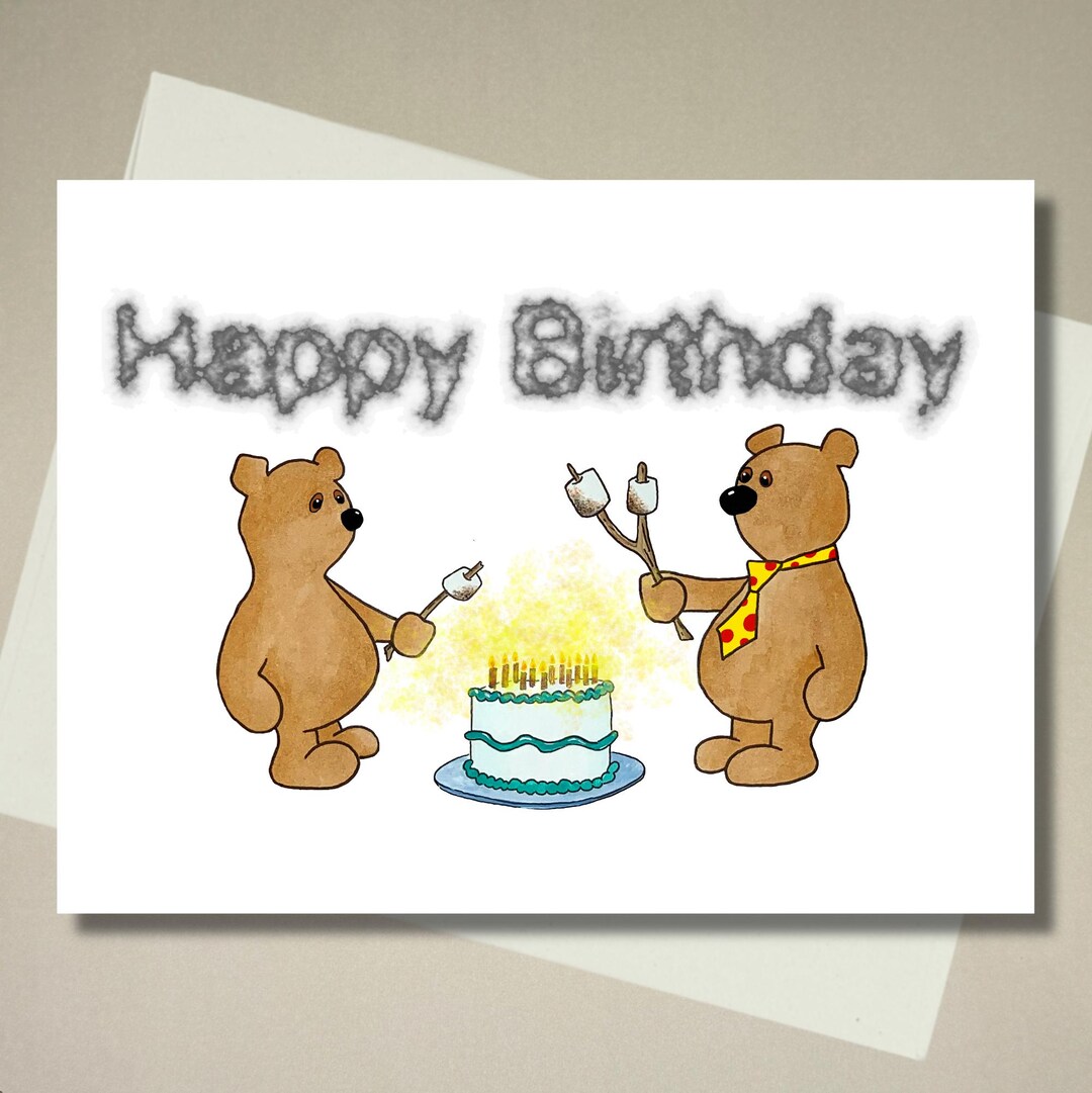 Funny Birthday Card Candle Overload? Time for S'mores! - Etsy