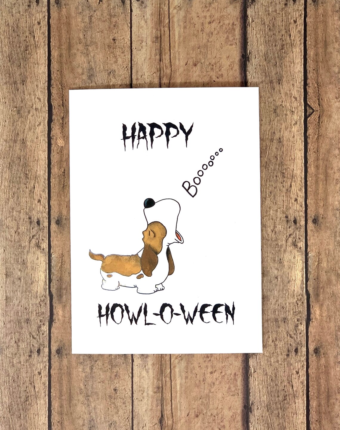 Funny Dog Halloween Card Happy Howl-o-ween - Etsy