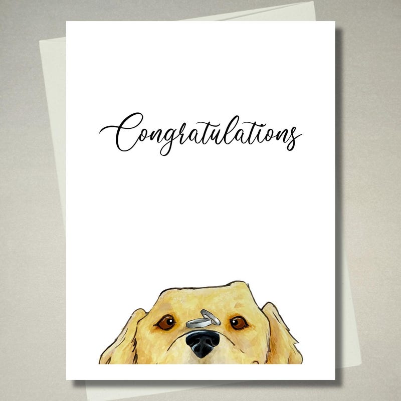 Dog Wedding Card - Etsy