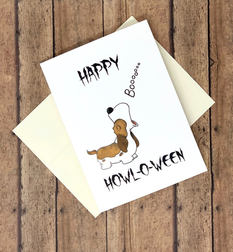 Funny Dog Halloween Card Happy Howl-o-ween - Etsy
