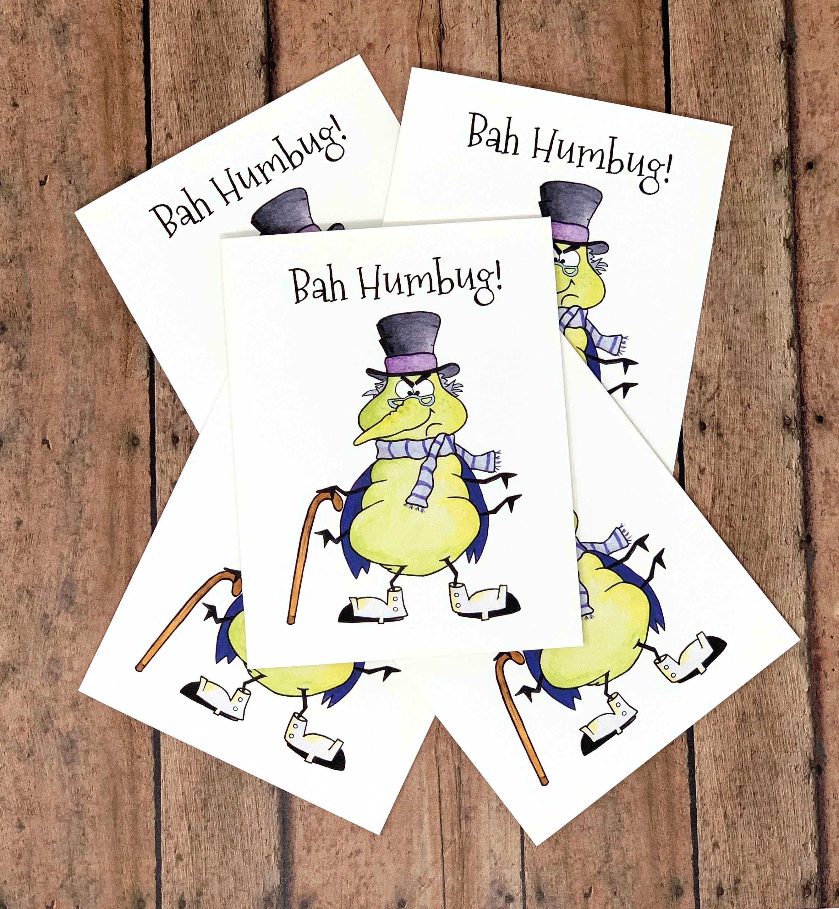 Bah Humbug Funny Christmas Card - Etsy