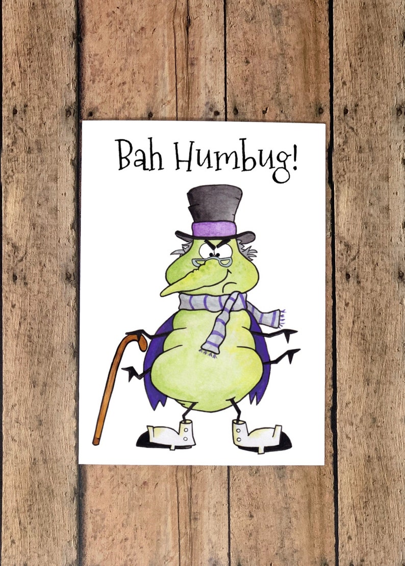 Bah Humbug Funny Christmas Card - Etsy