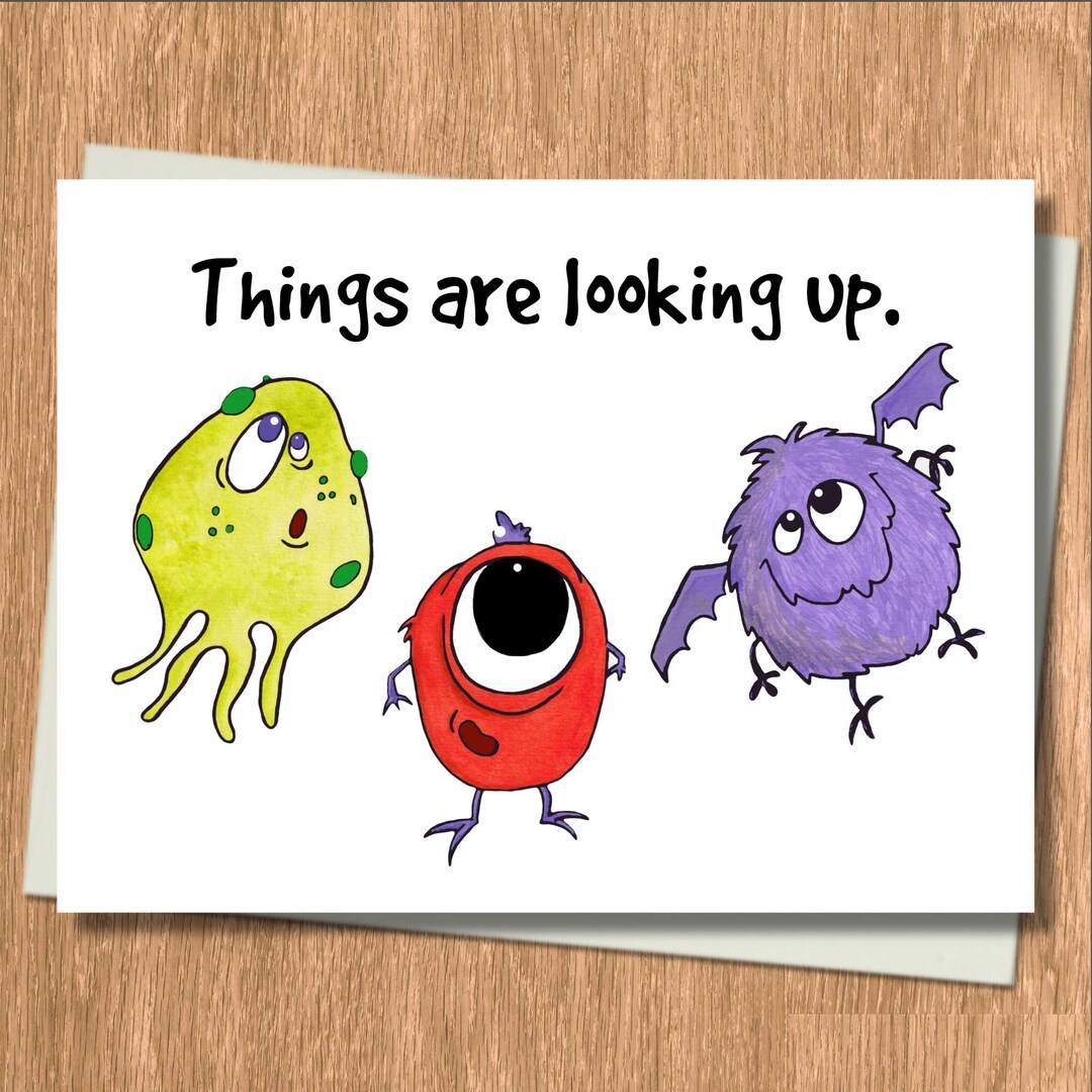 Funny Greeting Card - Things Are Looking Up! - Etsy