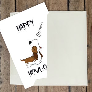 Funny Dog Halloween Card Happy Howl-o-ween - Etsy