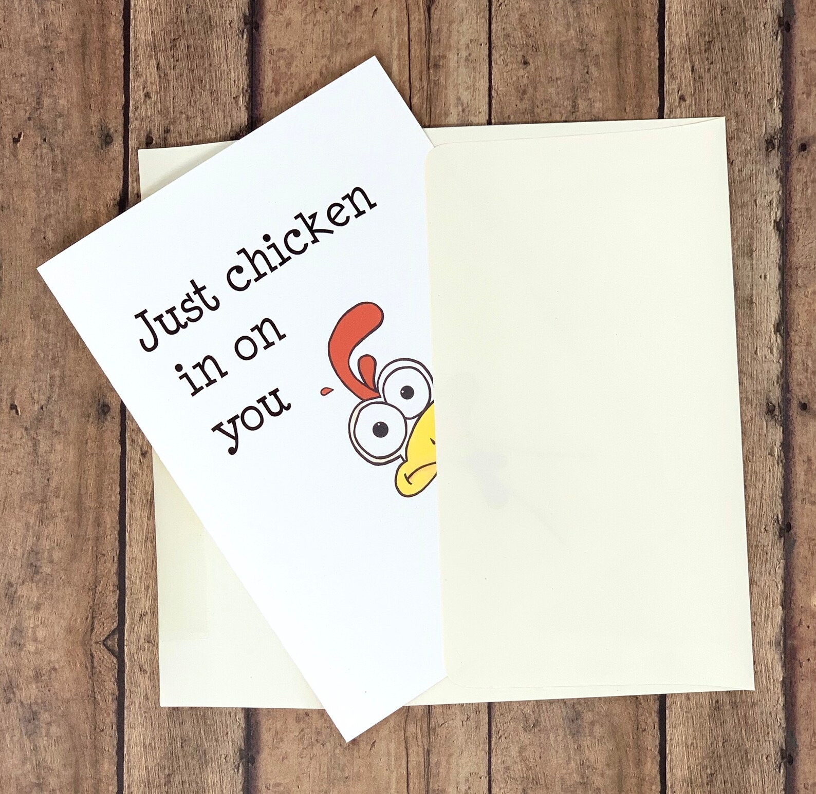Just Chicken in on You Funny Greeting Card - Etsy