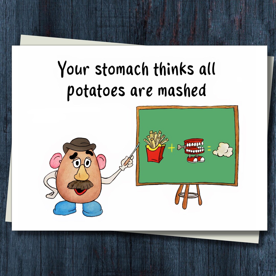 Funny Thanksgiving Card - Your Stomach Thinks All Potatoes Are Mashed ...