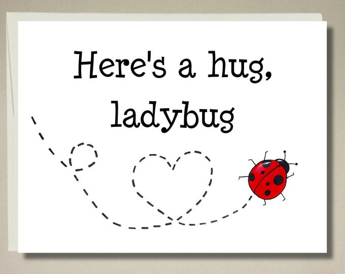 Ladybugs! Hello Friend, Happy Birthday or Love You Lots, Handmade Card ...