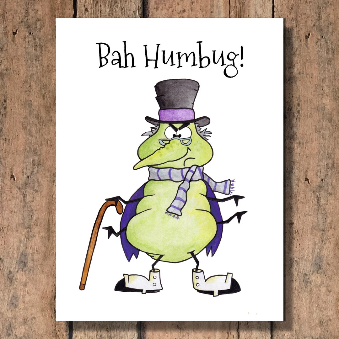Bah Humbug Funny Christmas Card - Etsy