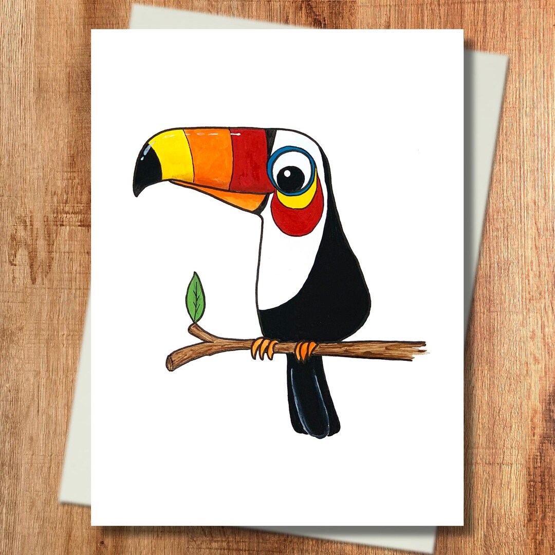 Funny Toucan Card, Notecard Set - Etsy