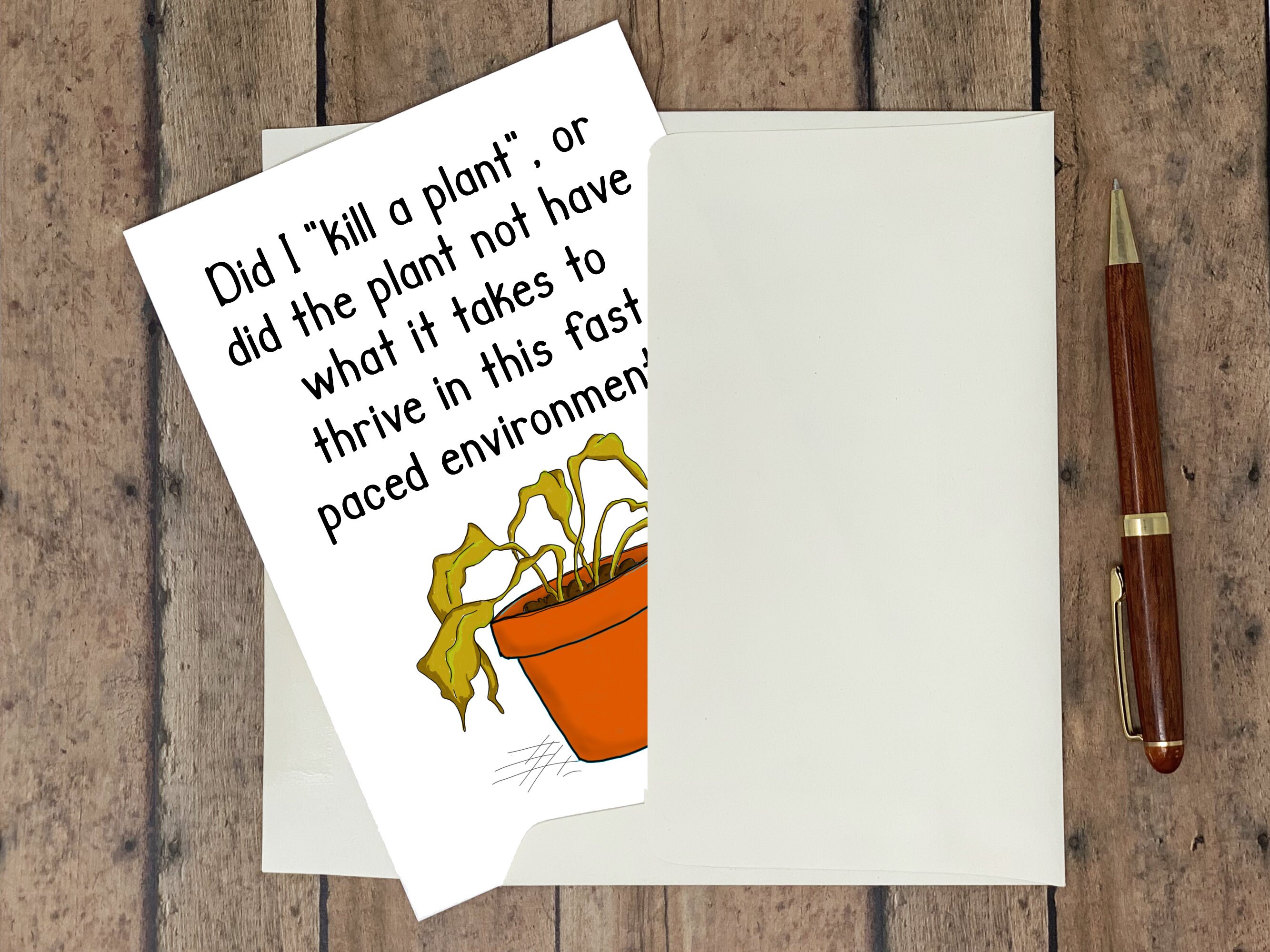 Funny Greeting Card Did I kill a Plant - Etsy