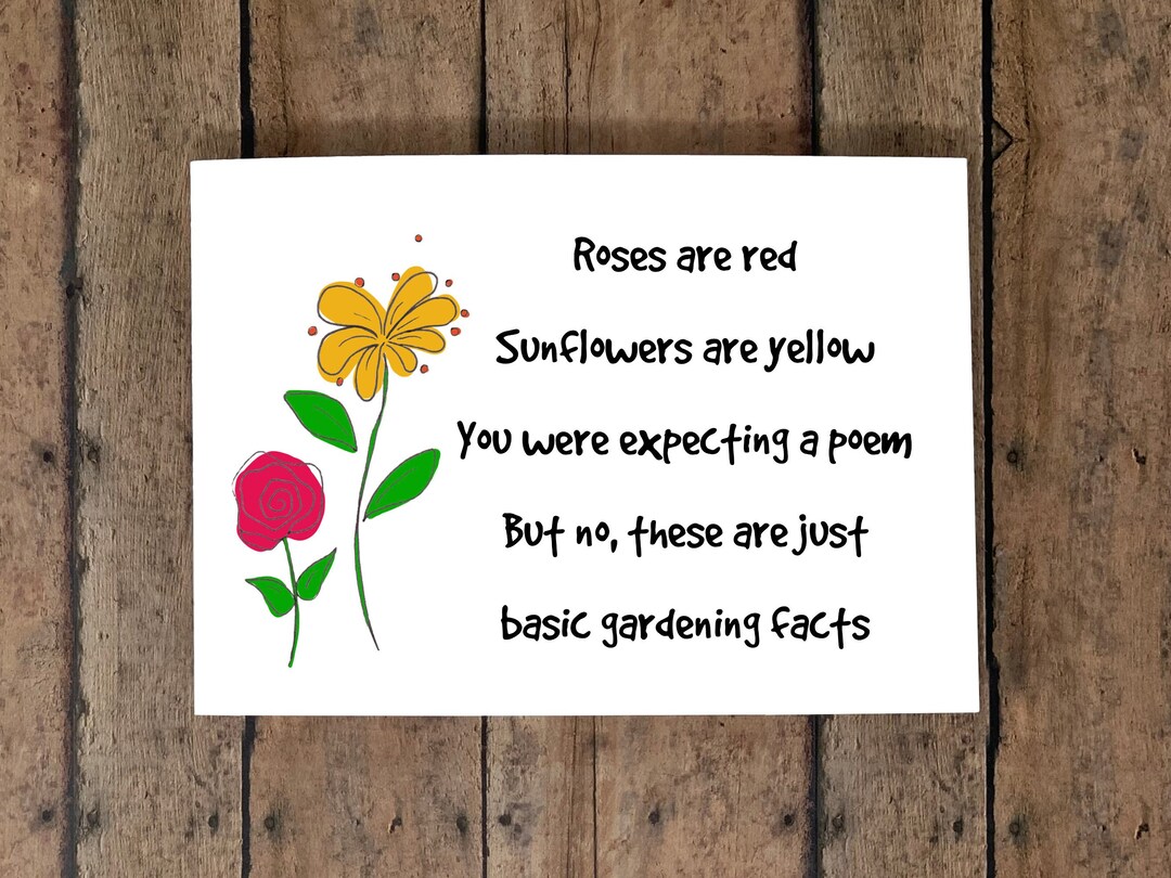 Funny Greeting Card Roses Are Red - Etsy