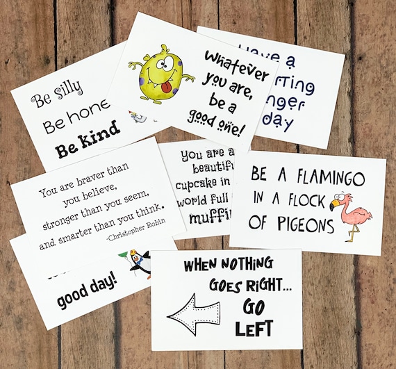 Funny Lunchbox Notes Set of 8 - Etsy