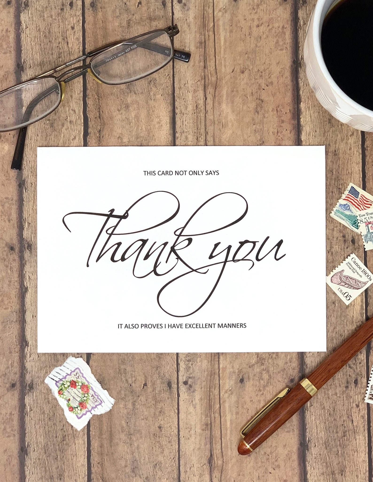 Funny Thank You Card This Card Not Only Says Thank You It - Etsy