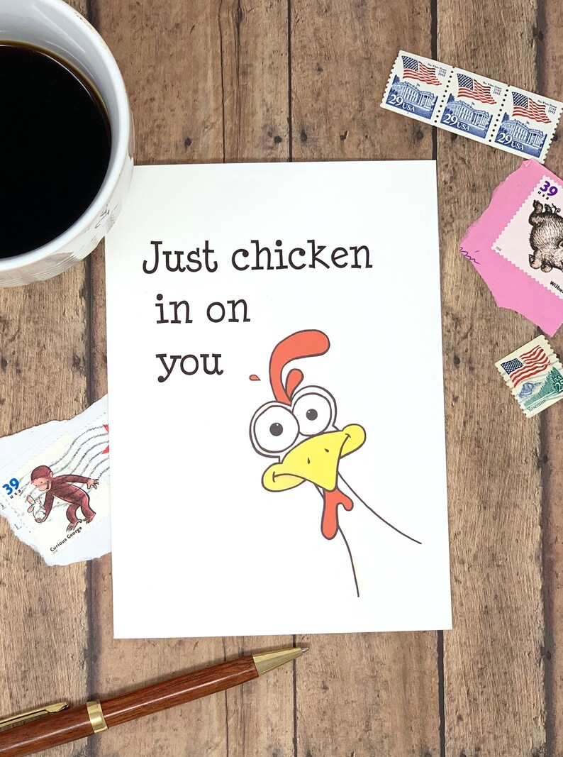 Just Chicken in on You Funny Greeting Card - Etsy