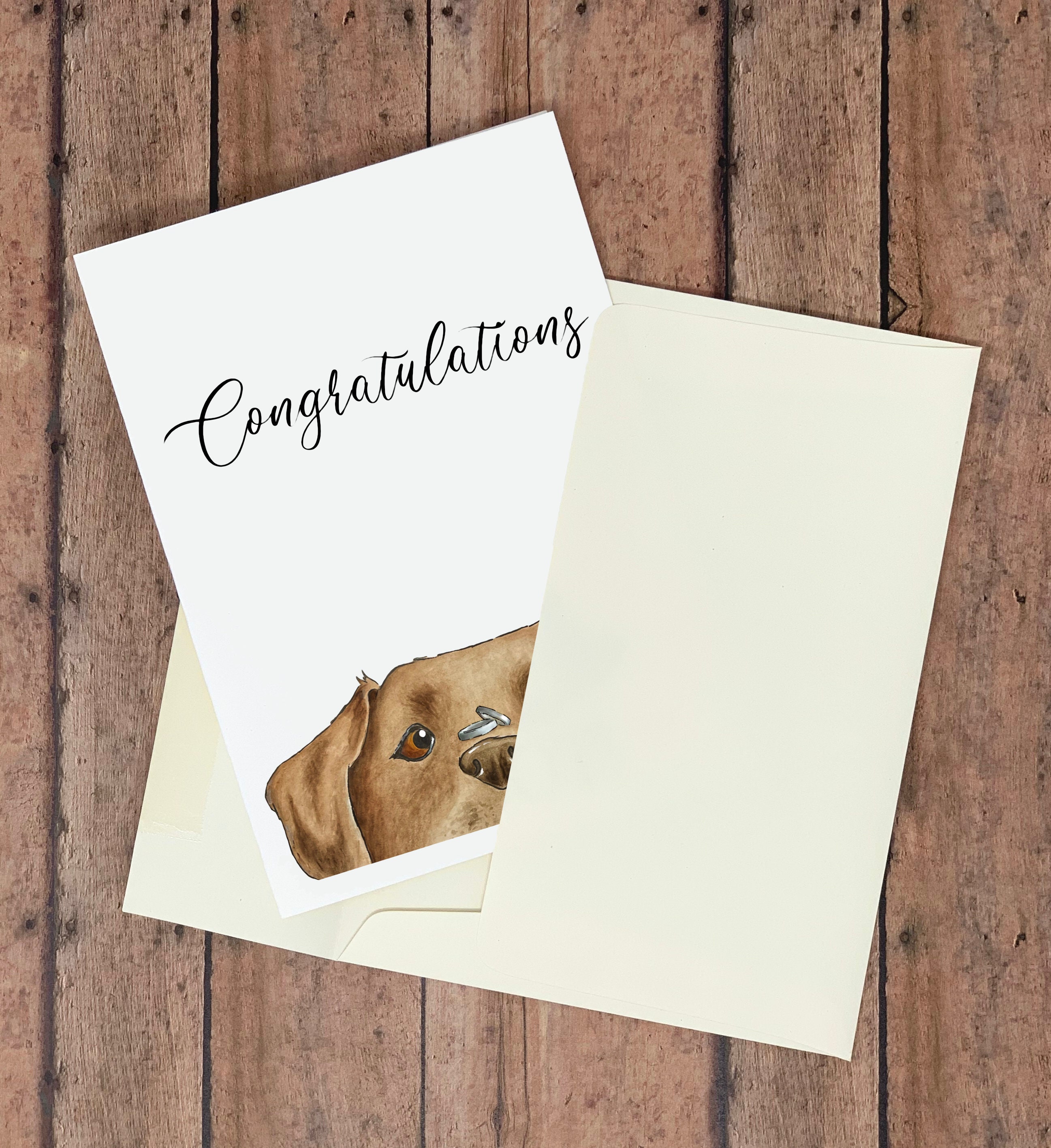Funny Dog Wedding Card Chocolate Lab - Etsy