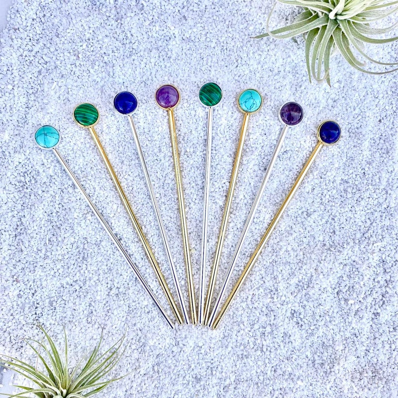 Gold Metal Hair Sticks - Etsy