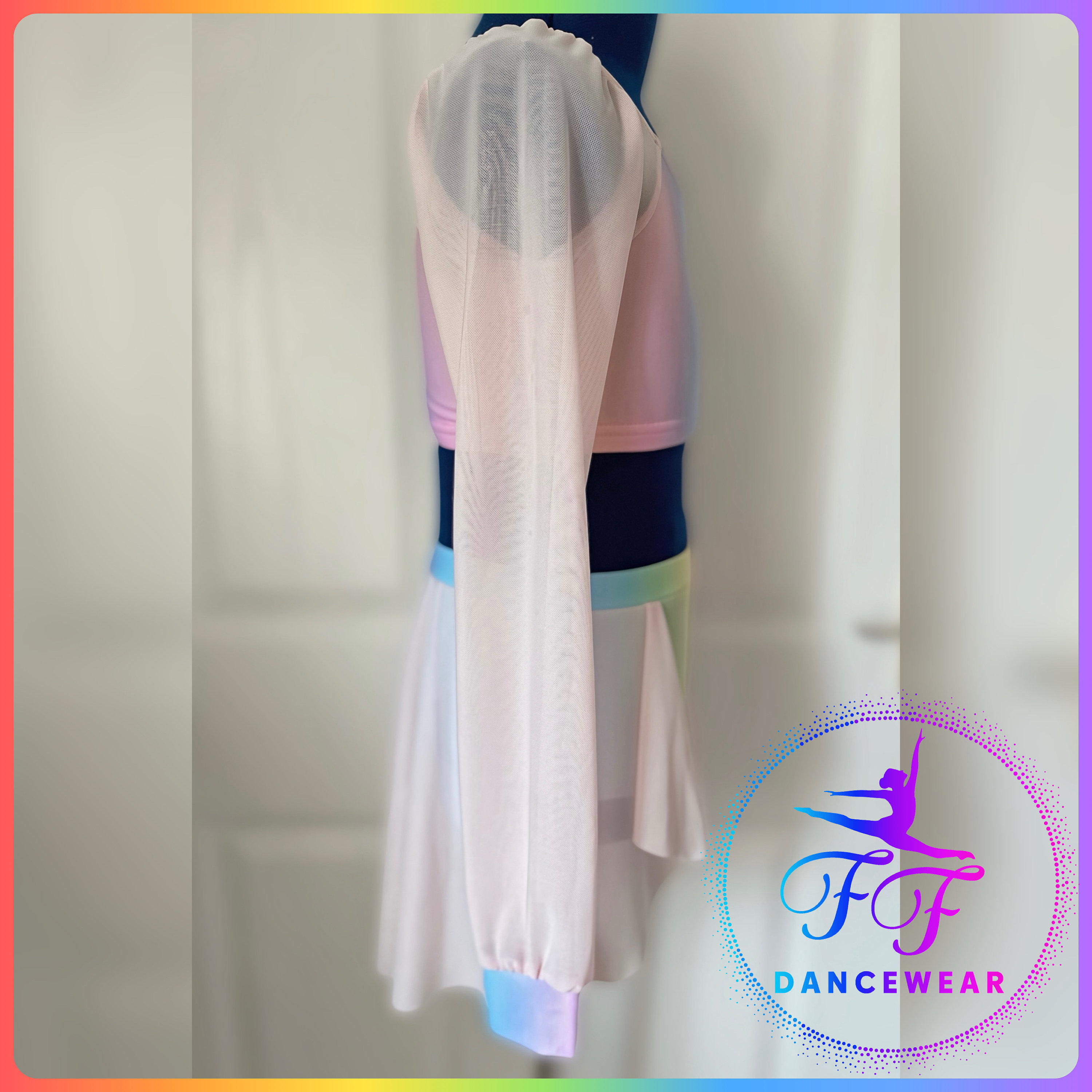 MELODY Pastel Rainbow Skirted Leotard Two Piece Costume for Lyrical ...