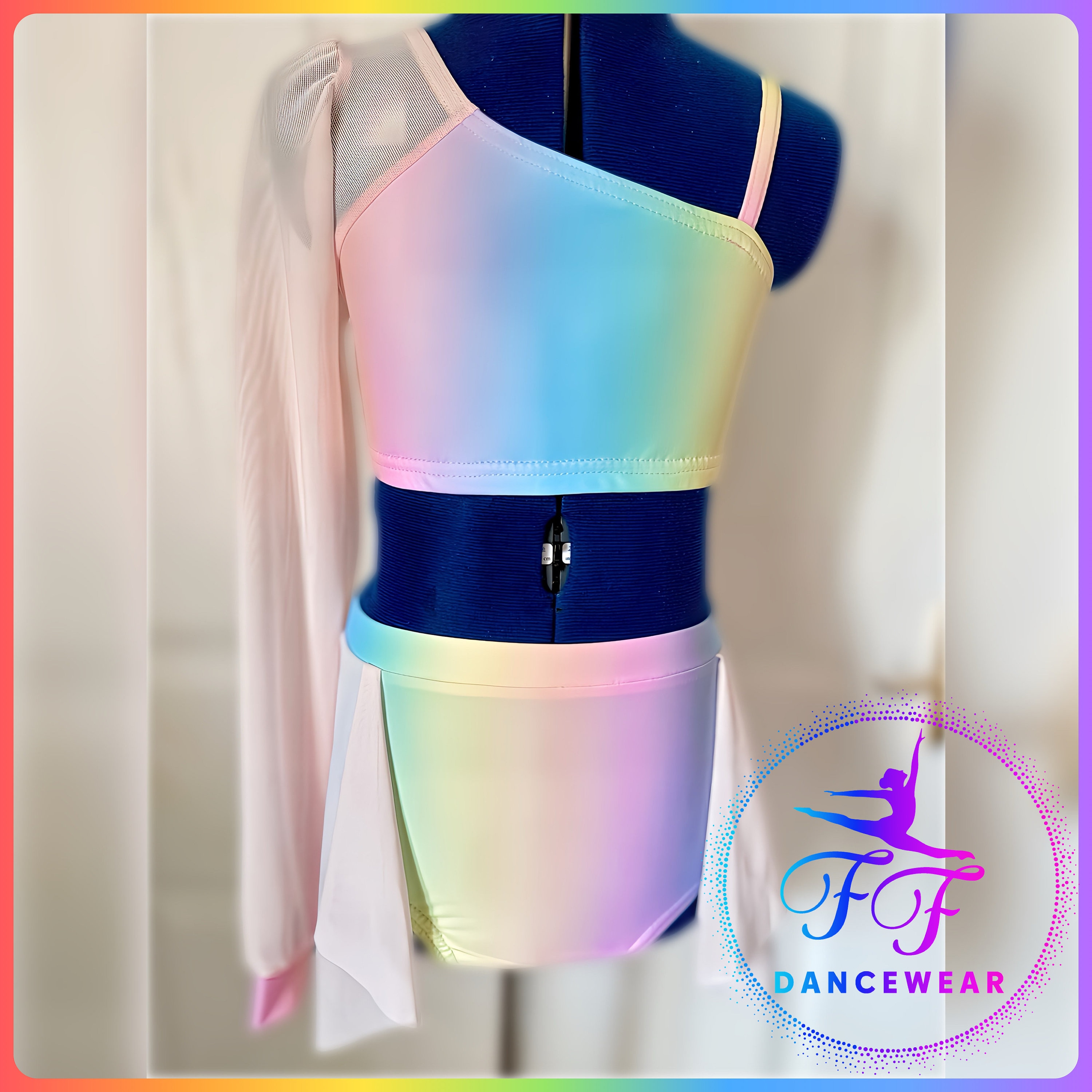 MELODY Pastel Rainbow Skirted Leotard Two Piece Costume for Lyrical ...