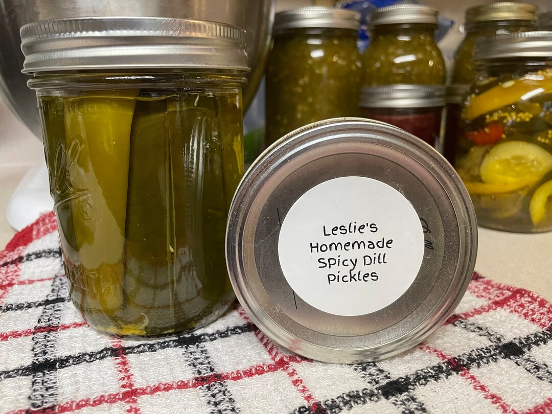 Homemade Spicy Dill Pickles - Etsy