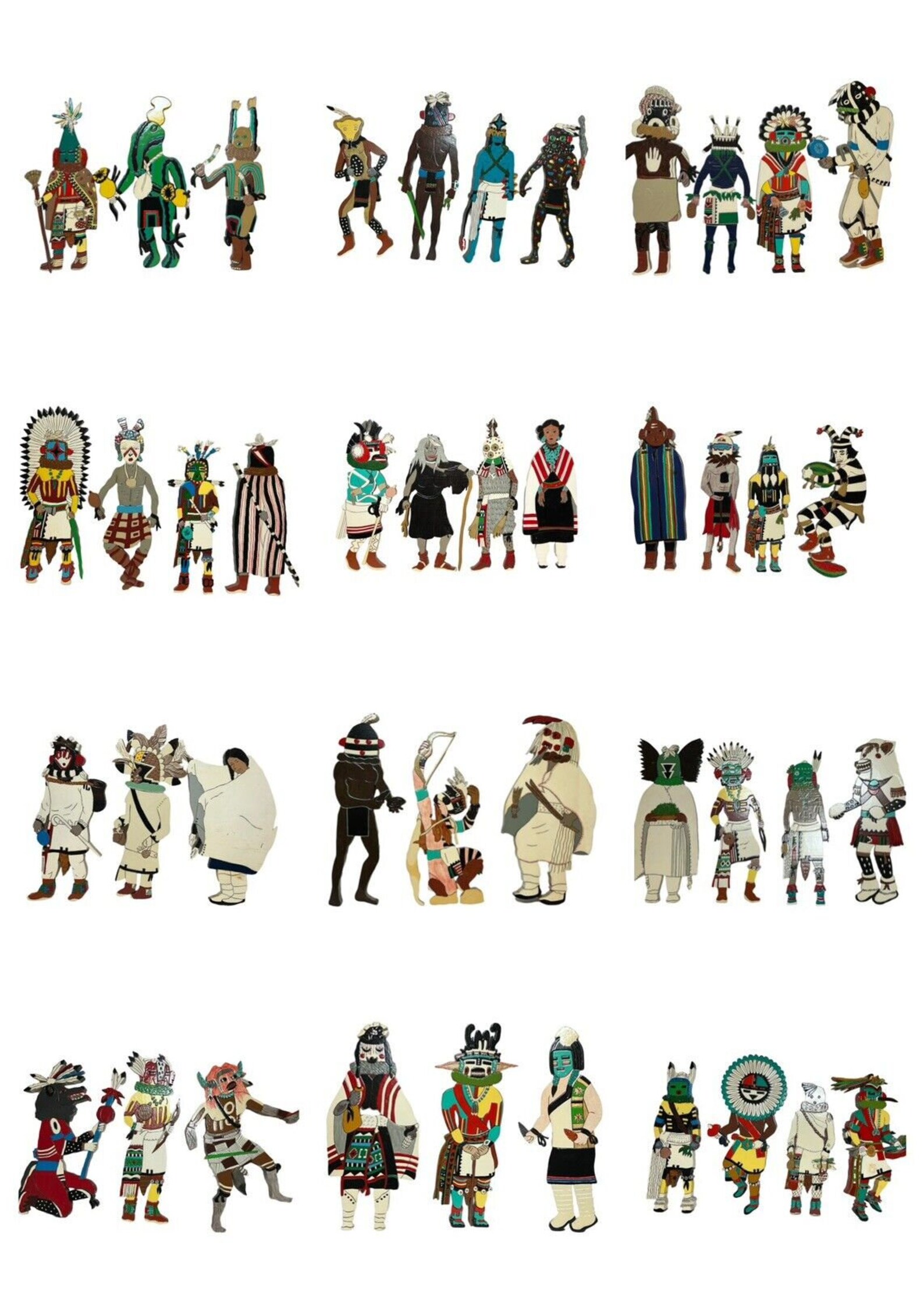 1996 Hand Carved, Embossed & Painted Hopi STONE EATING Kachina Style ...