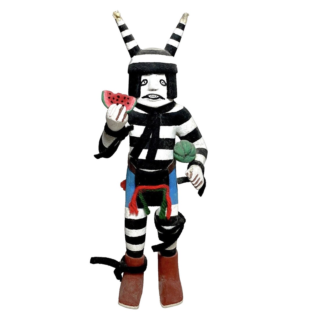 1970s Hopi Kashari Watermelon Clown Kachina, by Bernie Talas 10 - Etsy