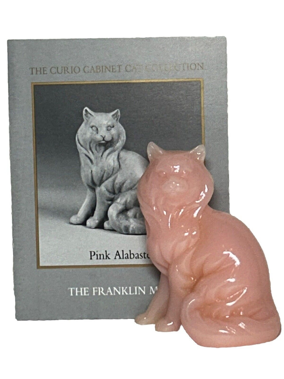 The MOST Sought After Franklin Min Curio Cabinet Cats Pink Alabaster - Etsy