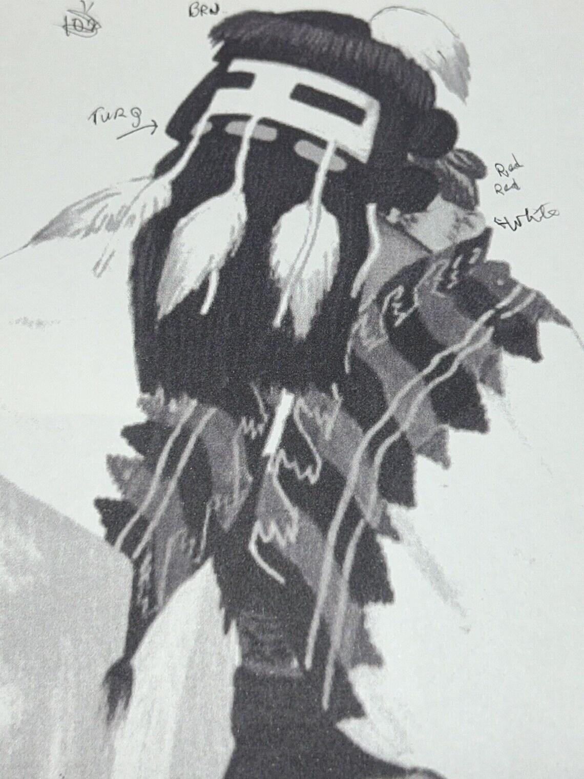 1996 Hand Carved, Embossed & Painted Hopi STONE EATING Kachina Style ...