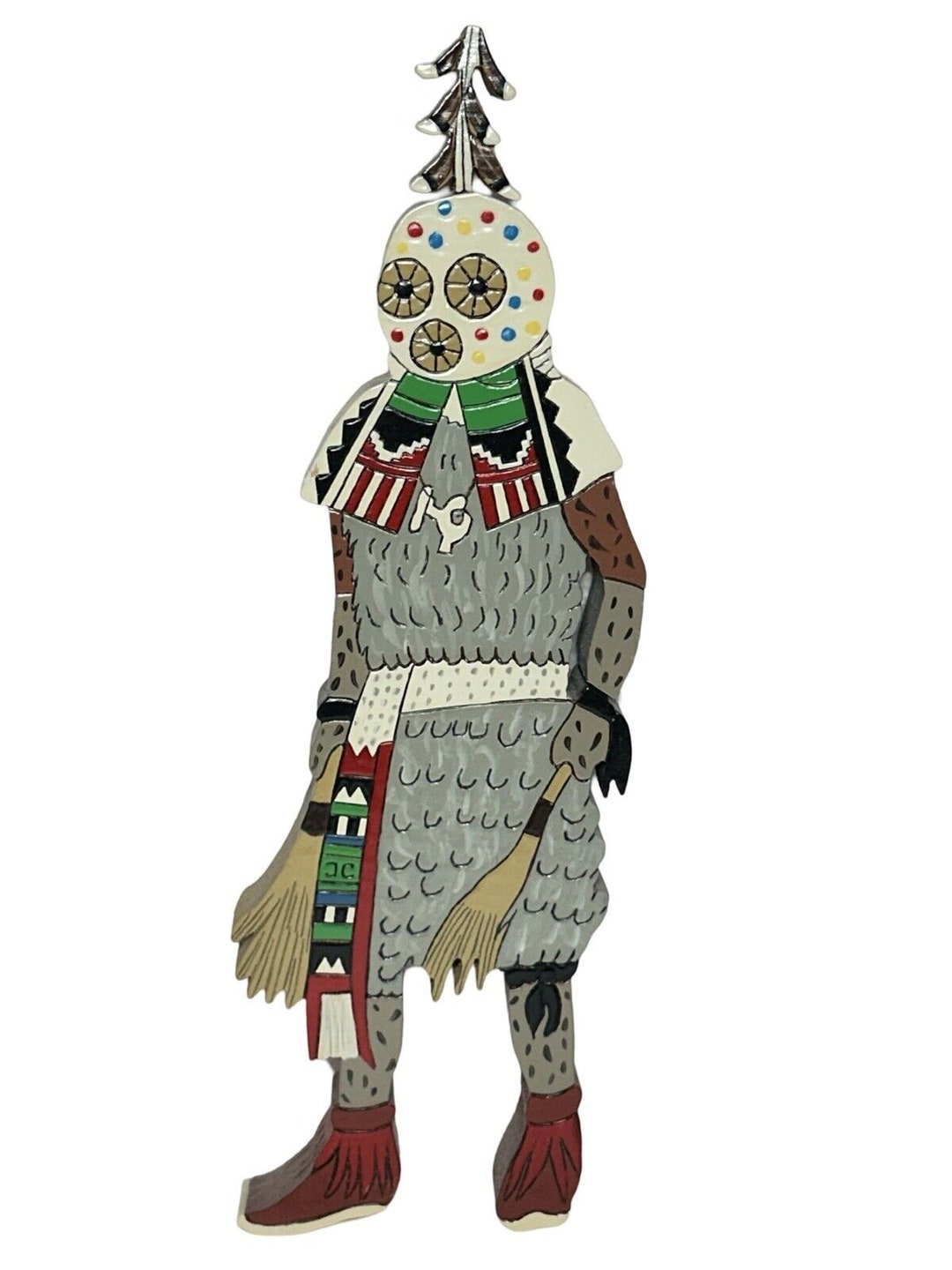 1996 Hand Carved, Embossed & Painted Hopi the EARTH GOD KACHINA ...