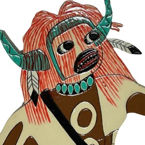 1996 Hand Carved, Embossed & Painted Hopi STONE EATING” Kachina Style ...