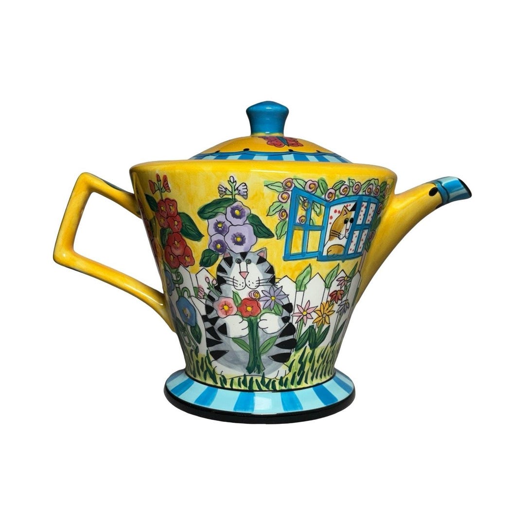 Catzilla Candace Reiter Whimsical Cats Teapot 2004 Pre-owned - Etsy