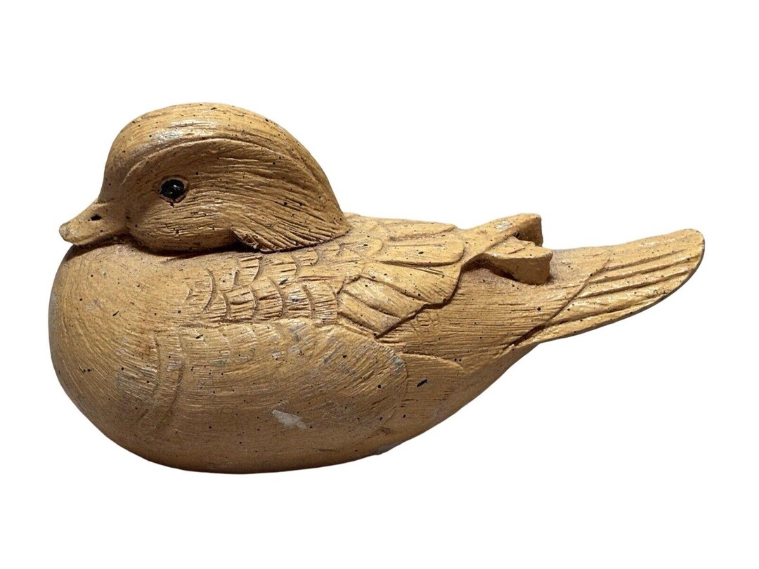 Beautifully Hand Carved Wood Duck Carving--approx 5” X 2.75” - Etsy