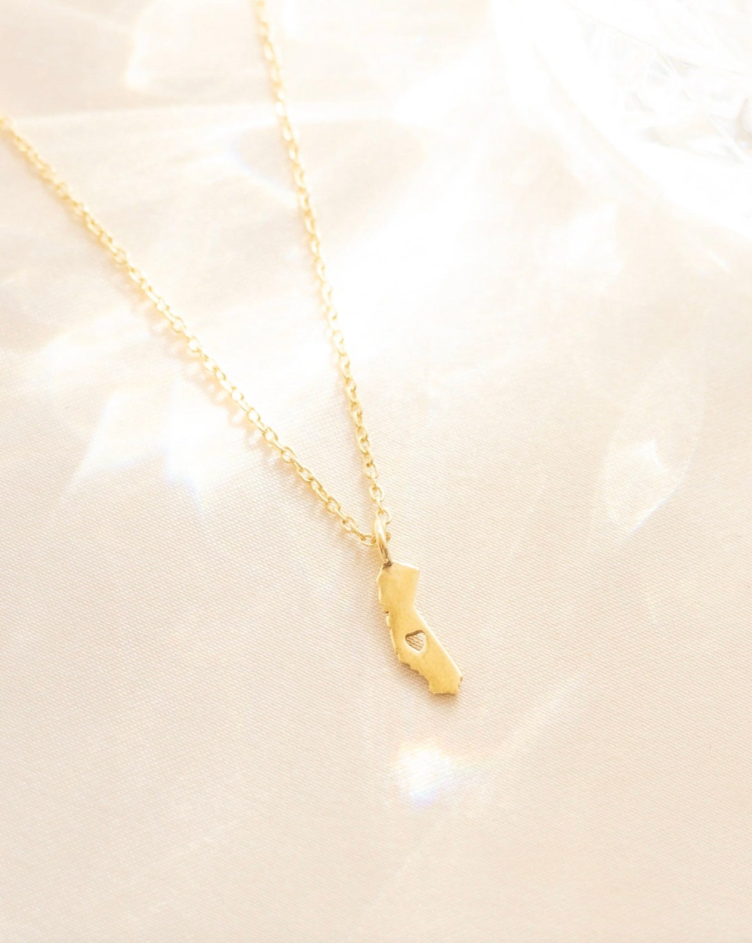 California Pendant Necklace, California Necklace, Cali Necklace, State ...