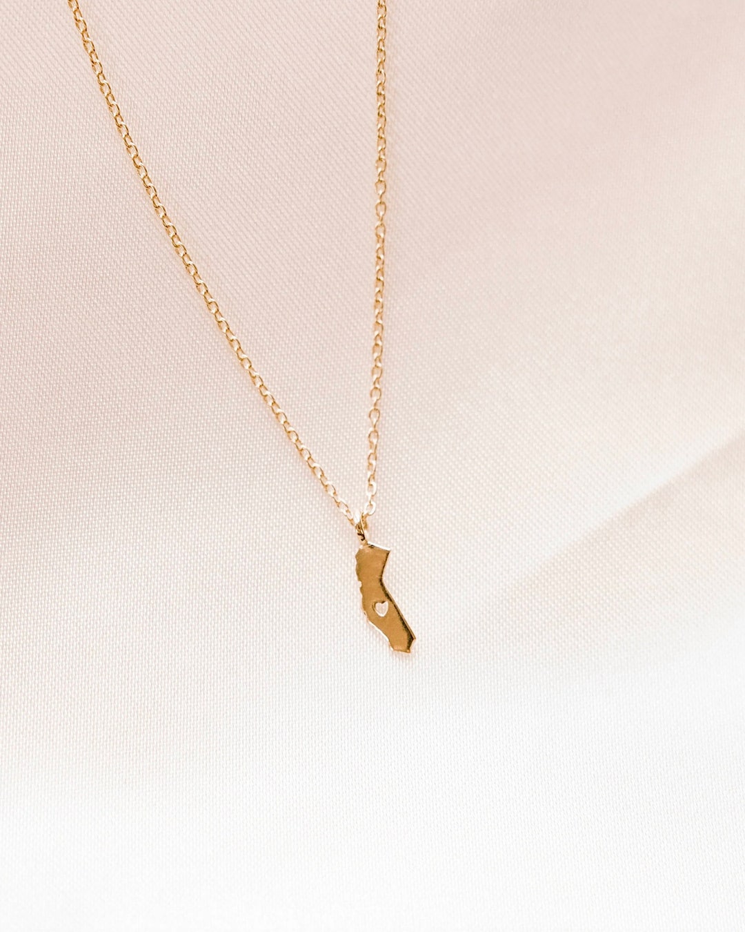 California Pendant Necklace California Necklace Cali - Etsy