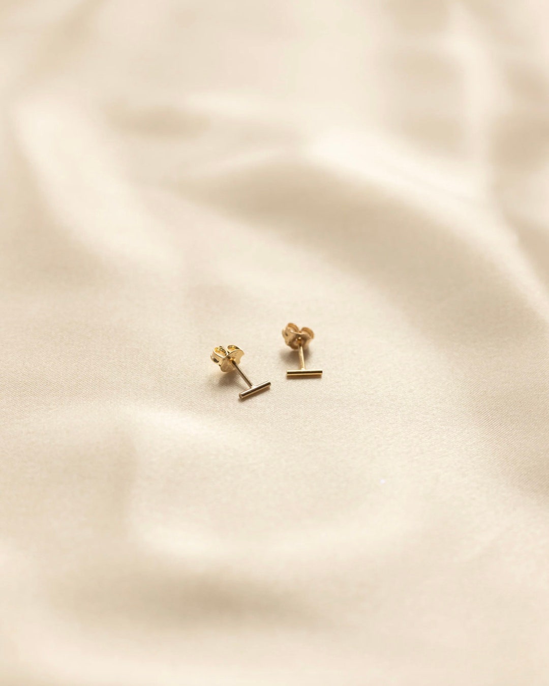 Gold Bar Studs, Bar Studs, Tiny Bar Studs, Minimal Studs, Dainty Studs ...