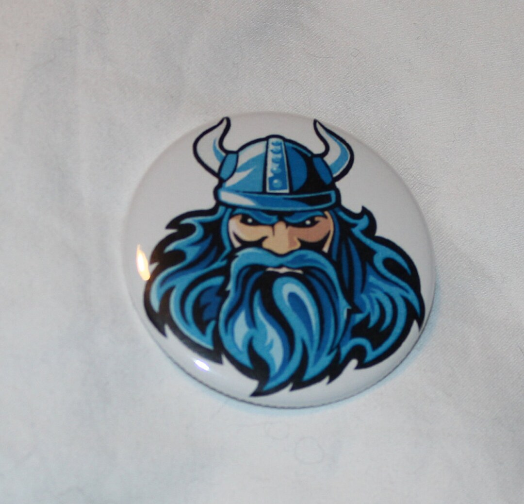 Viking Art Blue Portrait Pinback Button or Magnet 2.25 Inch - Etsy