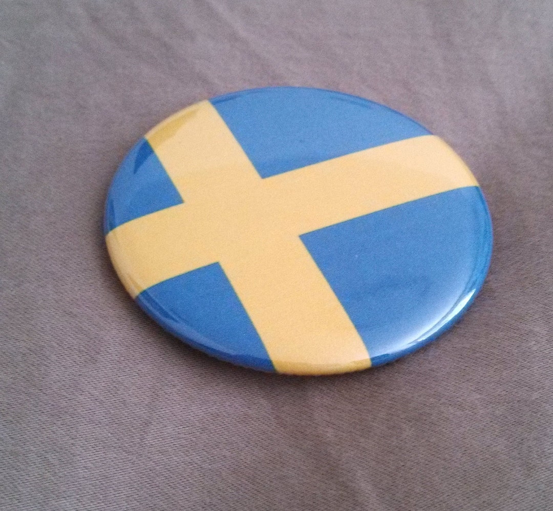 Sweden Swedish Sverige Flag Magnet Pinback Button 2.25 Inch - Etsy