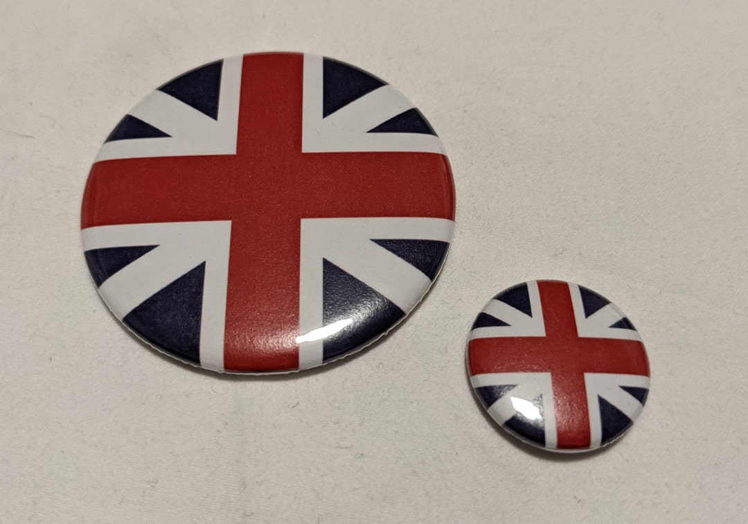 Great Britain British Flag United Kingdom Union Jack Magnet Pinback ...