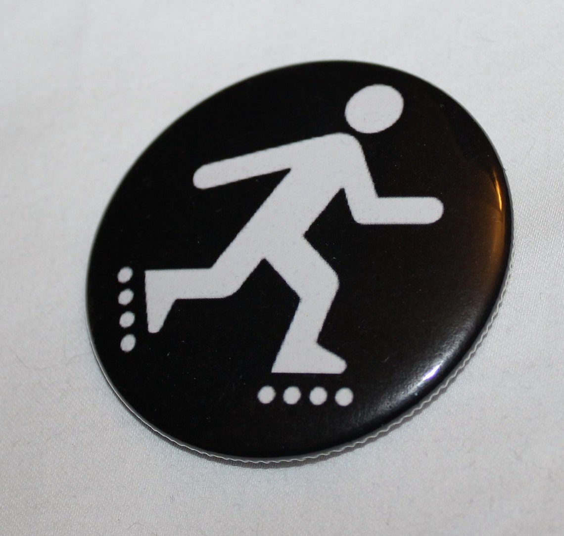 Ice Skating Roller Skating Rollerblading Pinback Button or Magnet 2.25 ...