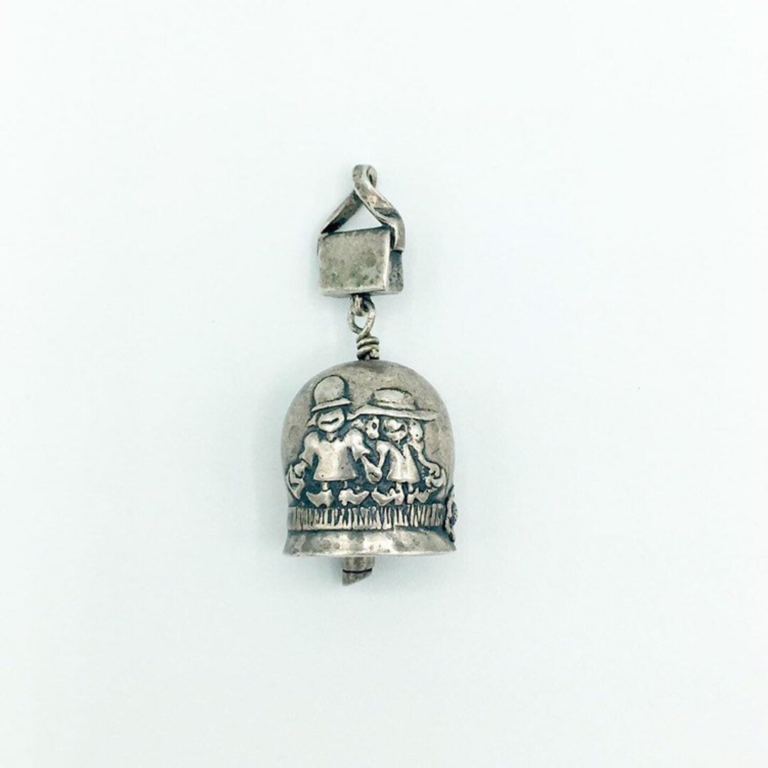 Vintage 925 STERLING Sisters Are Forever Double Side Bell Charm Pendant ...