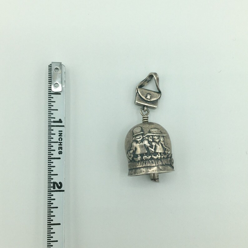 Vintage 925 STERLING Sisters Are Forever Double Side Bell Charm Pendant ...