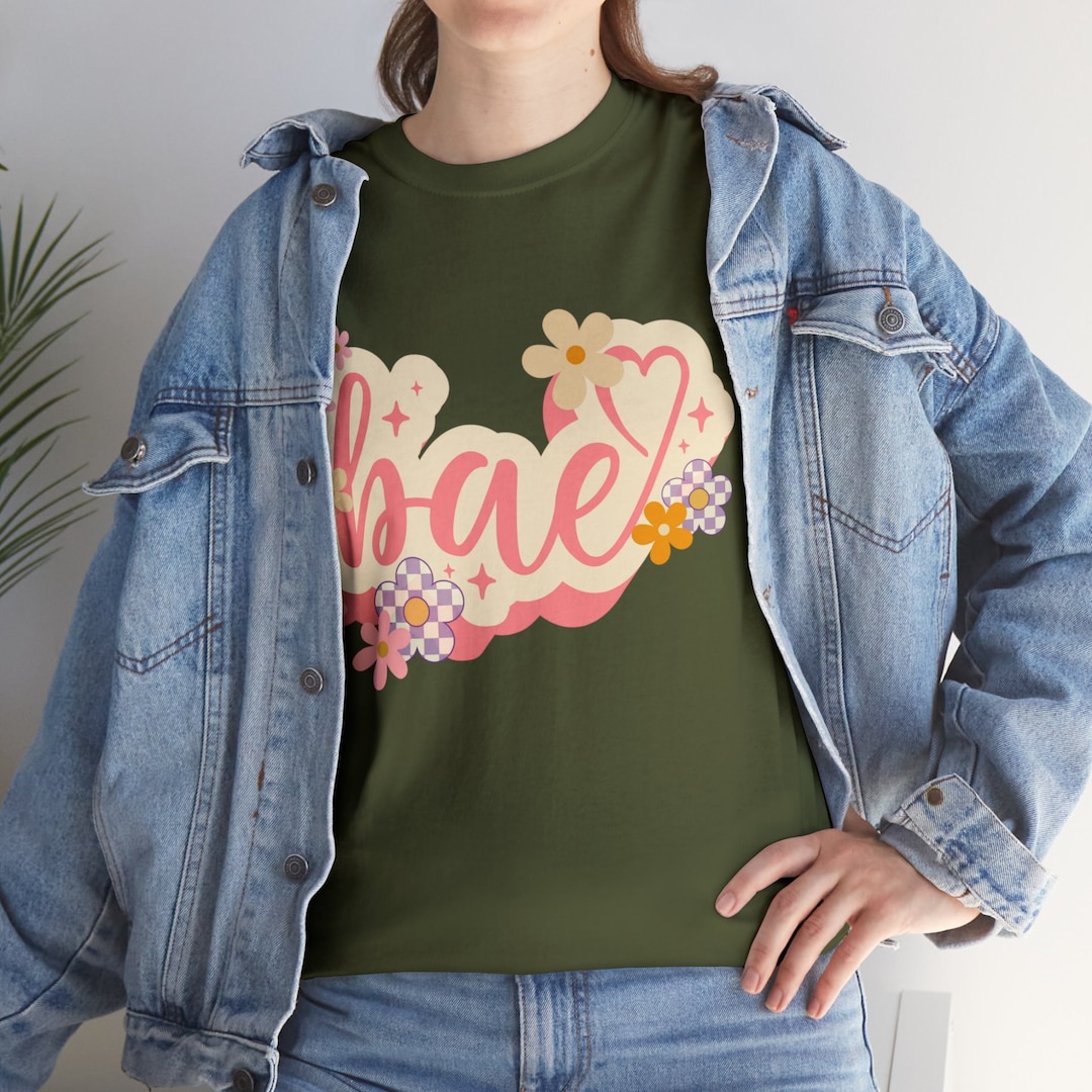 Bae 90s Shirt, 70s Retro Font Vintage Graphic Tee, Womens 70s Shirt ...