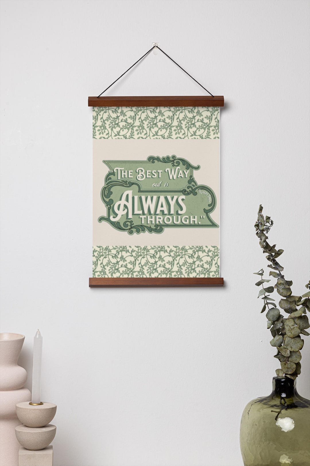 Green Decor | Large Wall Art Cottage Core Wall Hangings Reading Nook ...
