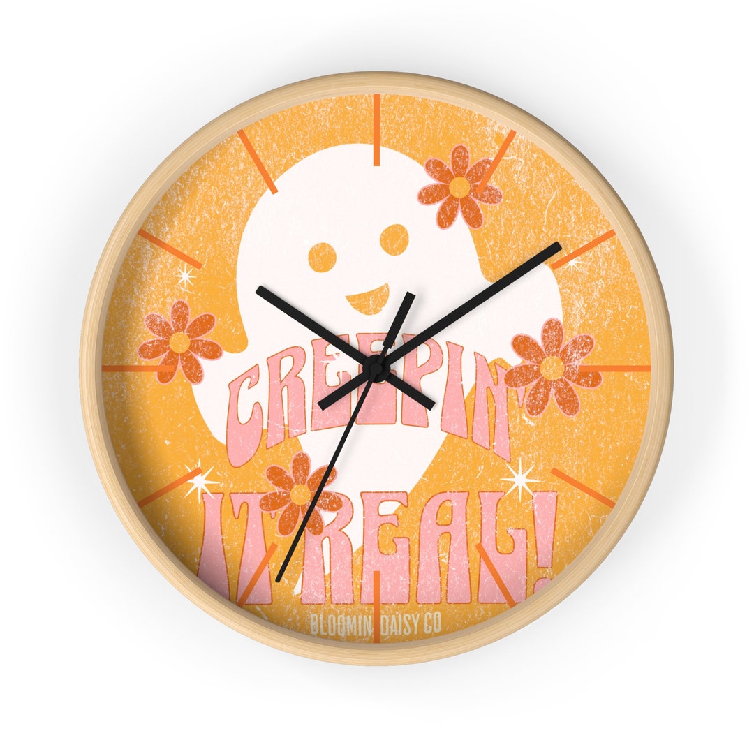 Vintage Halloween Decor | Retro 50s Wall Clock | Retro Wall Clocks ...
