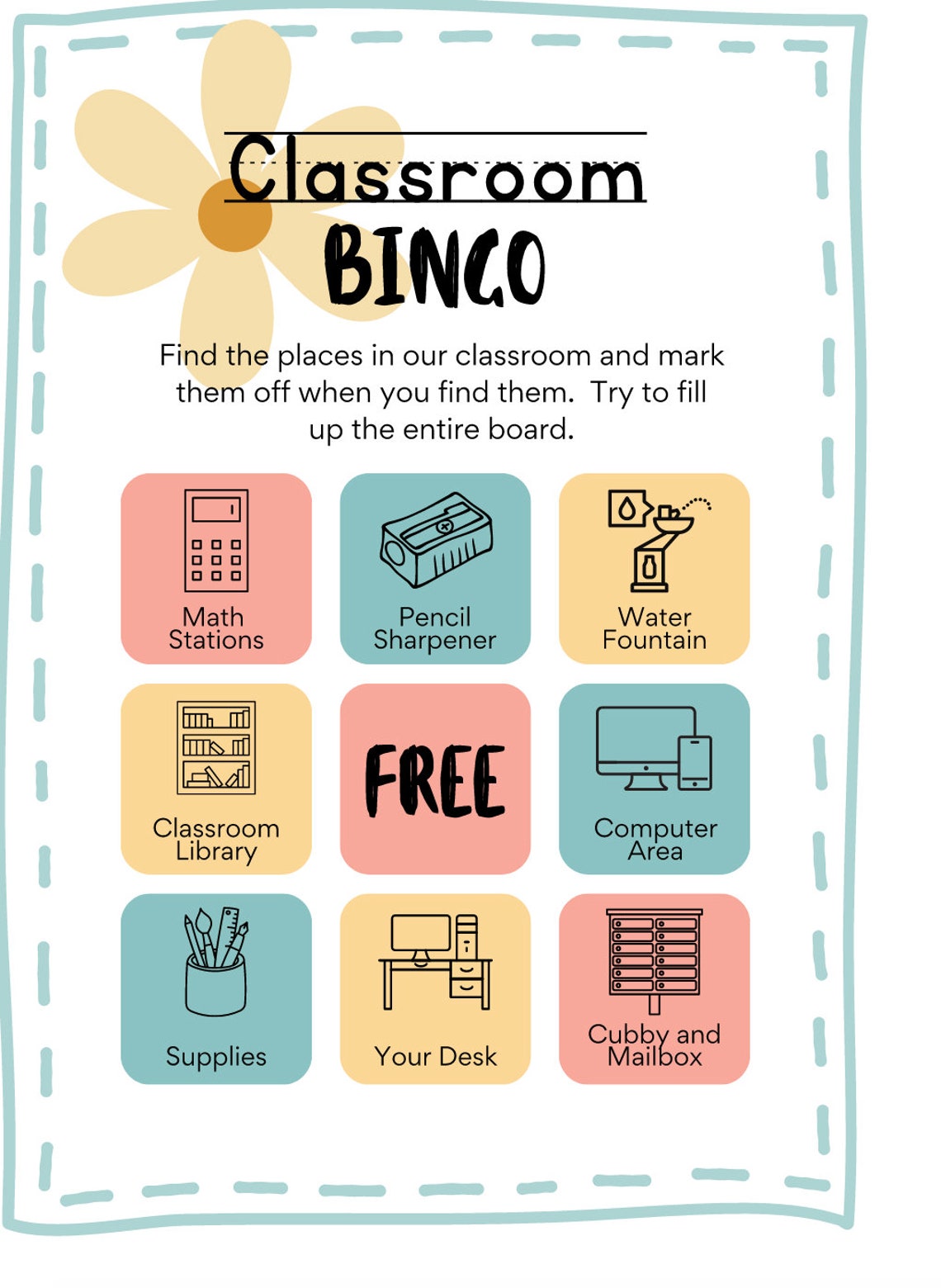 Classroom Bingo Teaching Resources SVG Classroom Homeschool - Etsy