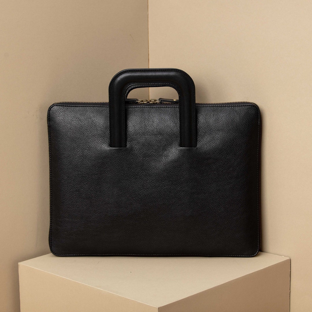 Document Case With Handles, Leather File Folder - Etsy